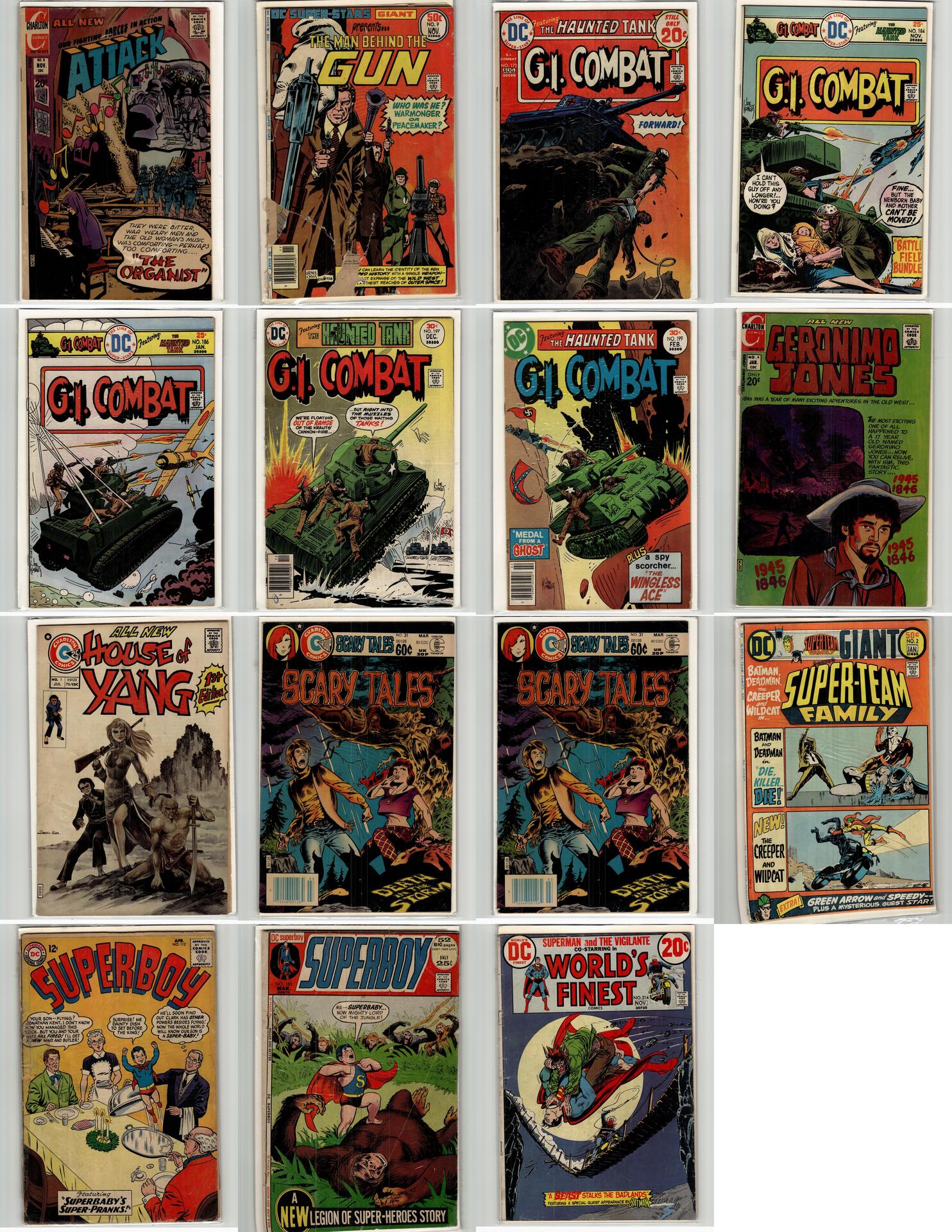 Mixed Lot of 15 Comics (See Description) G.I. Combat, Scary Tales ...