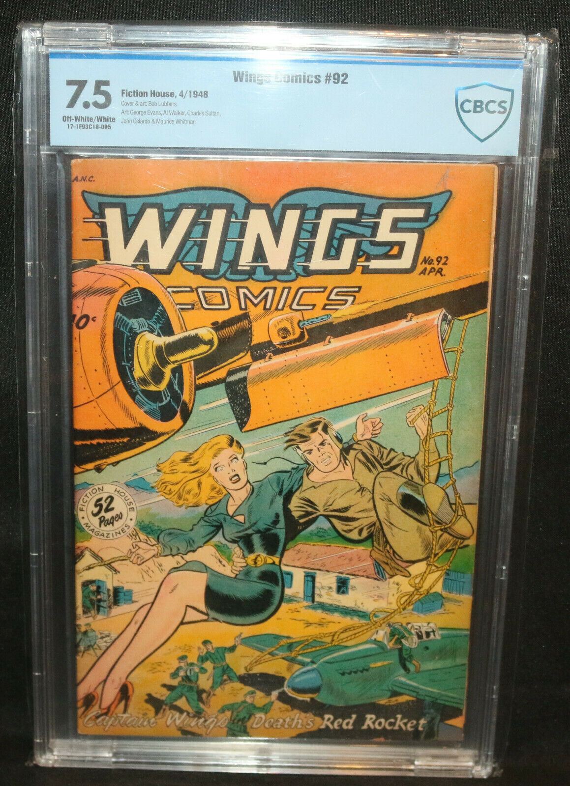 Wings Comics #92 - Captain Wings Death's Red Rocket - CBCS Grade 7.5 ...