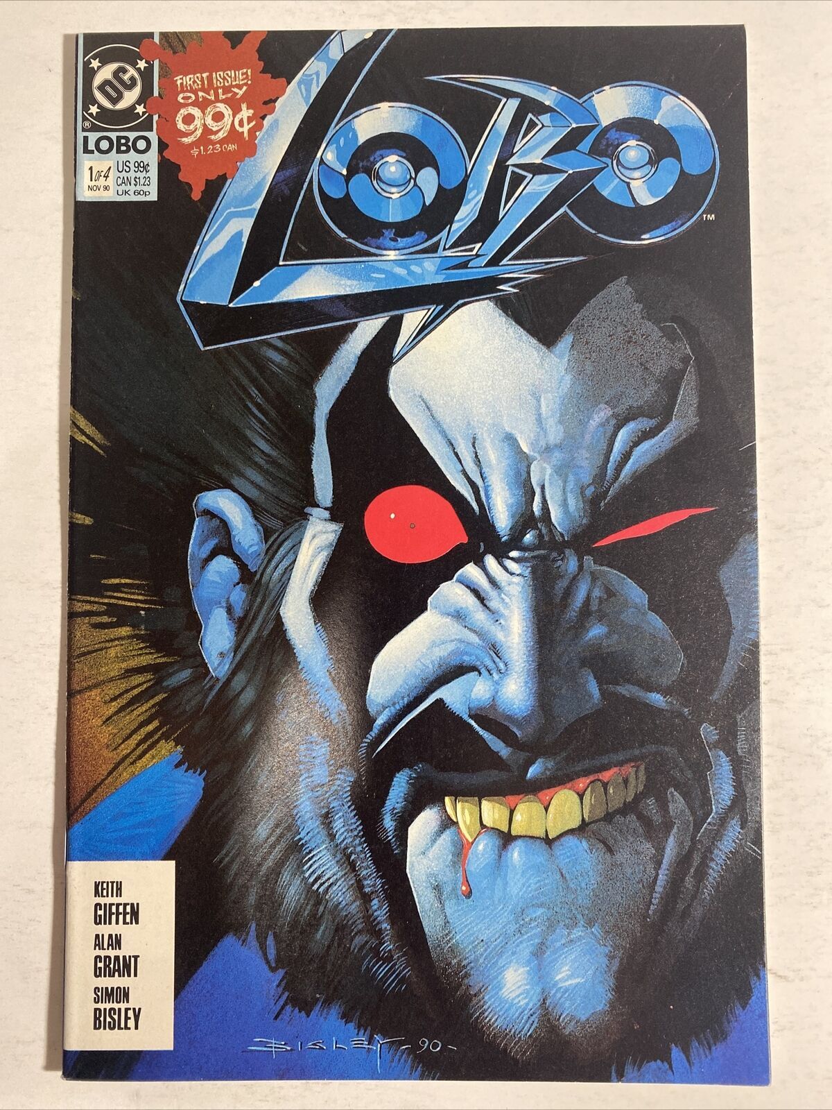 LOBO #1 (1990) 1ST SOLO BOOK, SIMON BISLEY COVER & ART DCU James Gunn ...