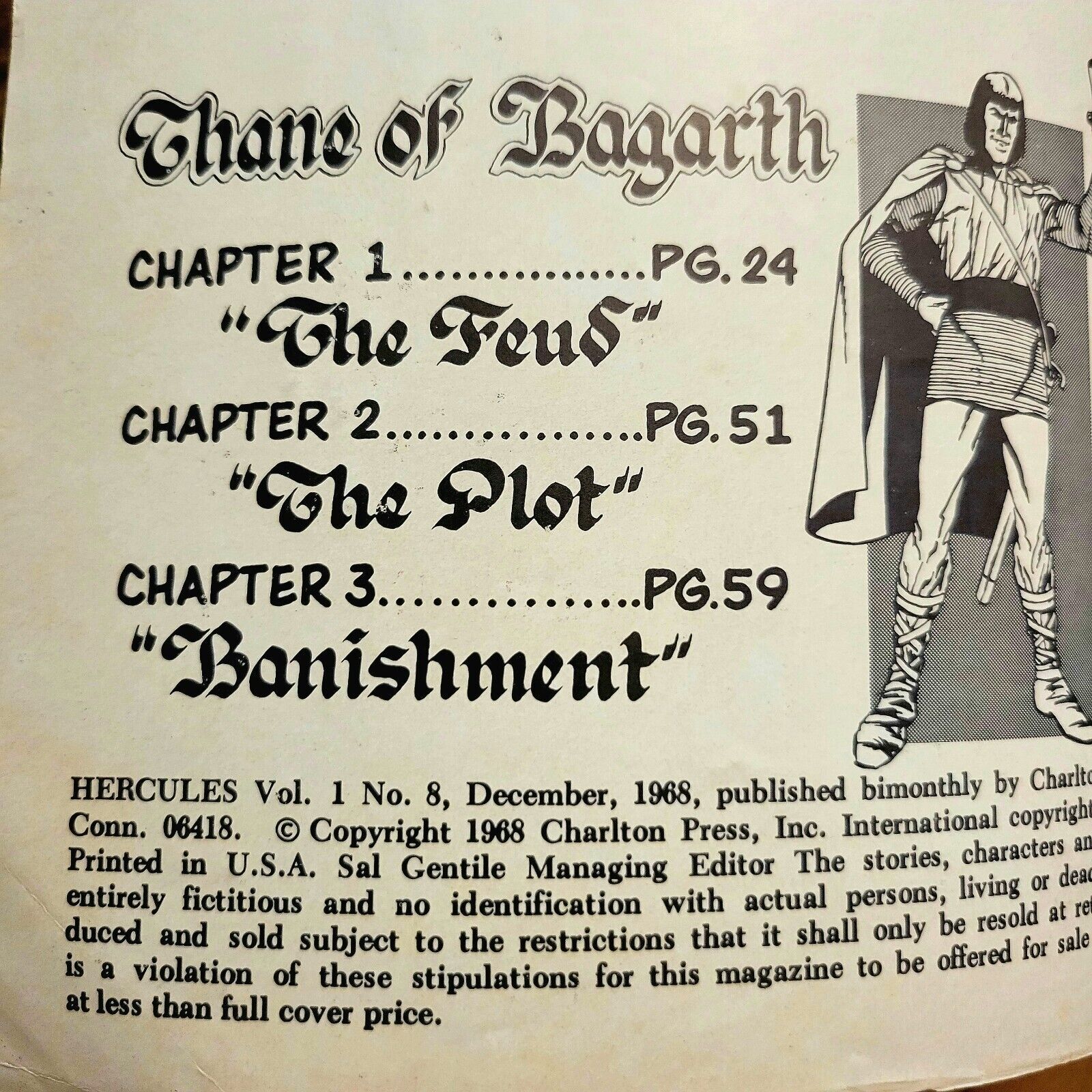 Hercules #8 VG (1968 Charlton) Magazine Jim Aparo Art + THANE Steve ...