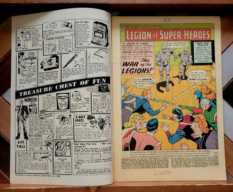 Adventure Comics #355 VG (DC 1967) SUPERBOY, LEGION of SUPER HEROES ...