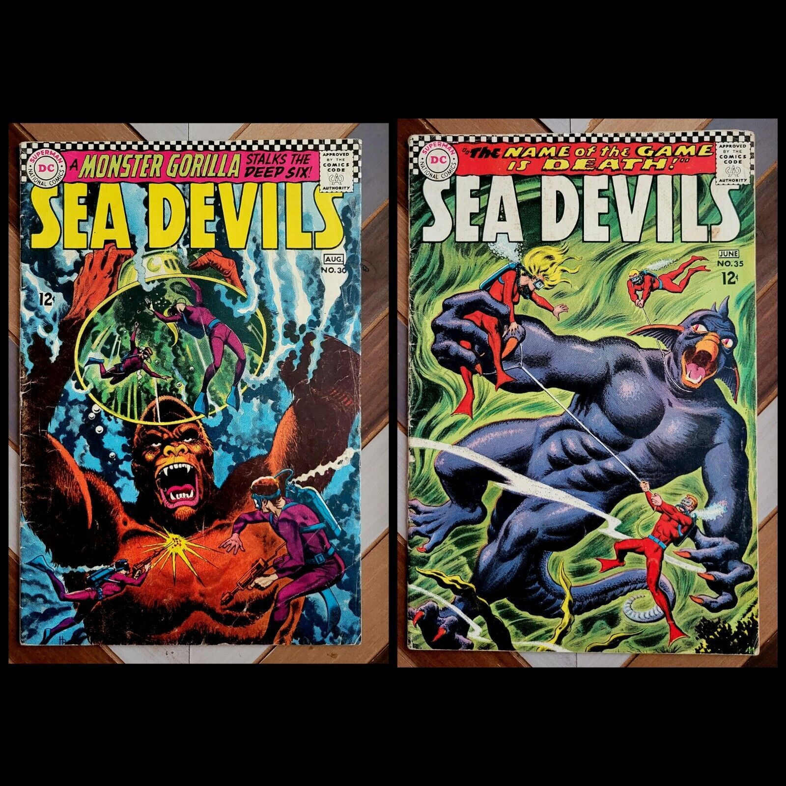 SEA DEVILS #30 & 35 VG (DC 1966) Custom bundle, Set of 2, classic ...