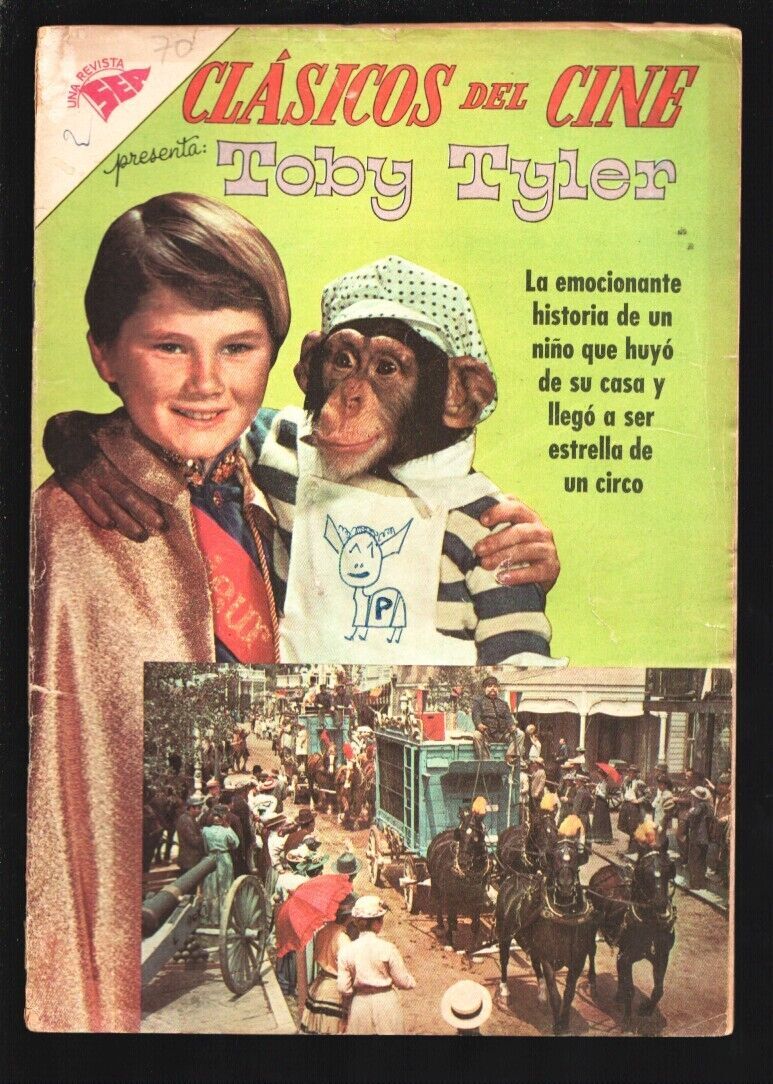 Clasicos del Cine-Toby Tyler #70 1962-Kurt Russell photo cover-Mexican ...
