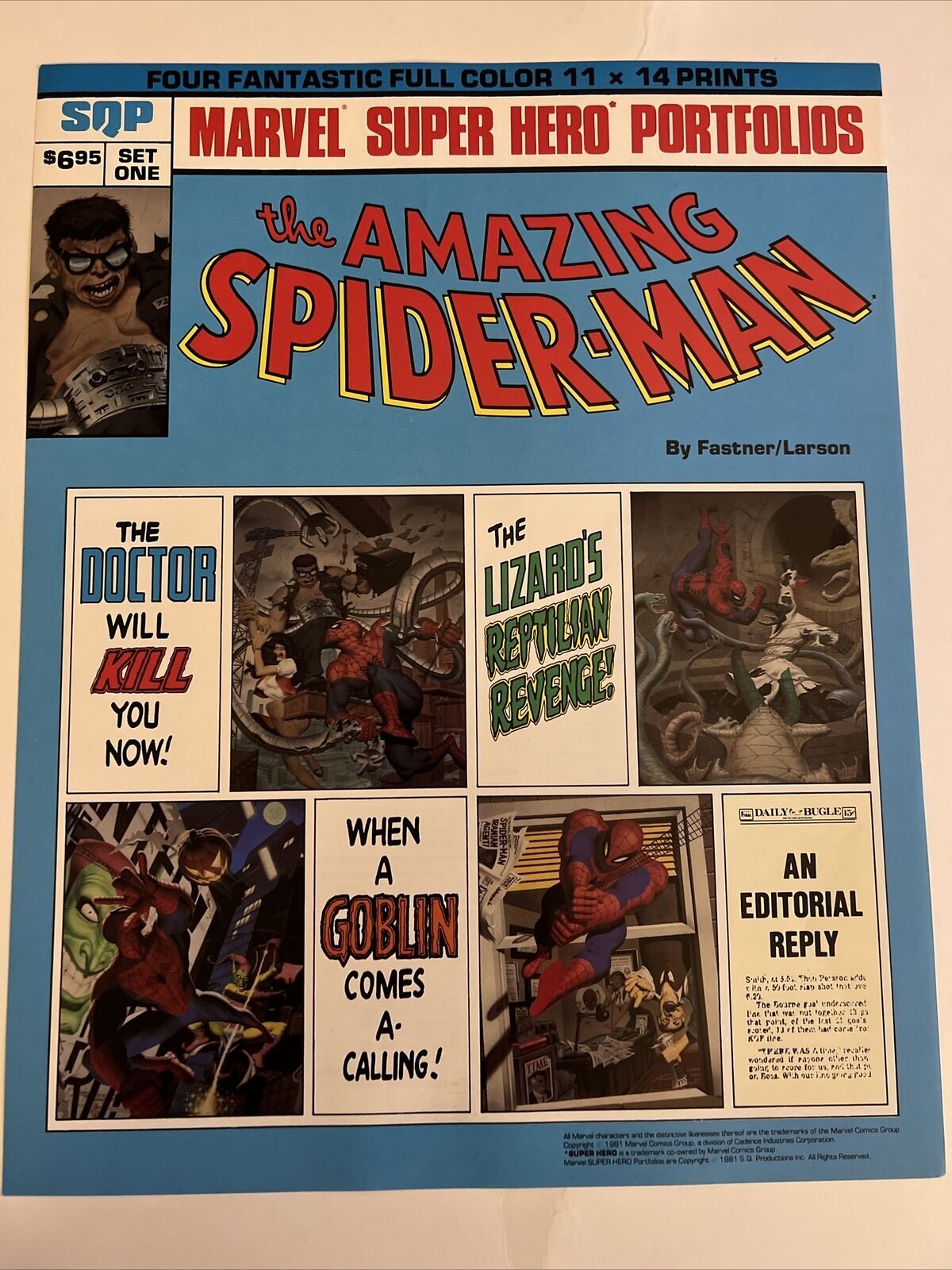 SQP 11x14 Marvel Superhero Portfolios X-men Hulk Spider-Man (12 Prints ...