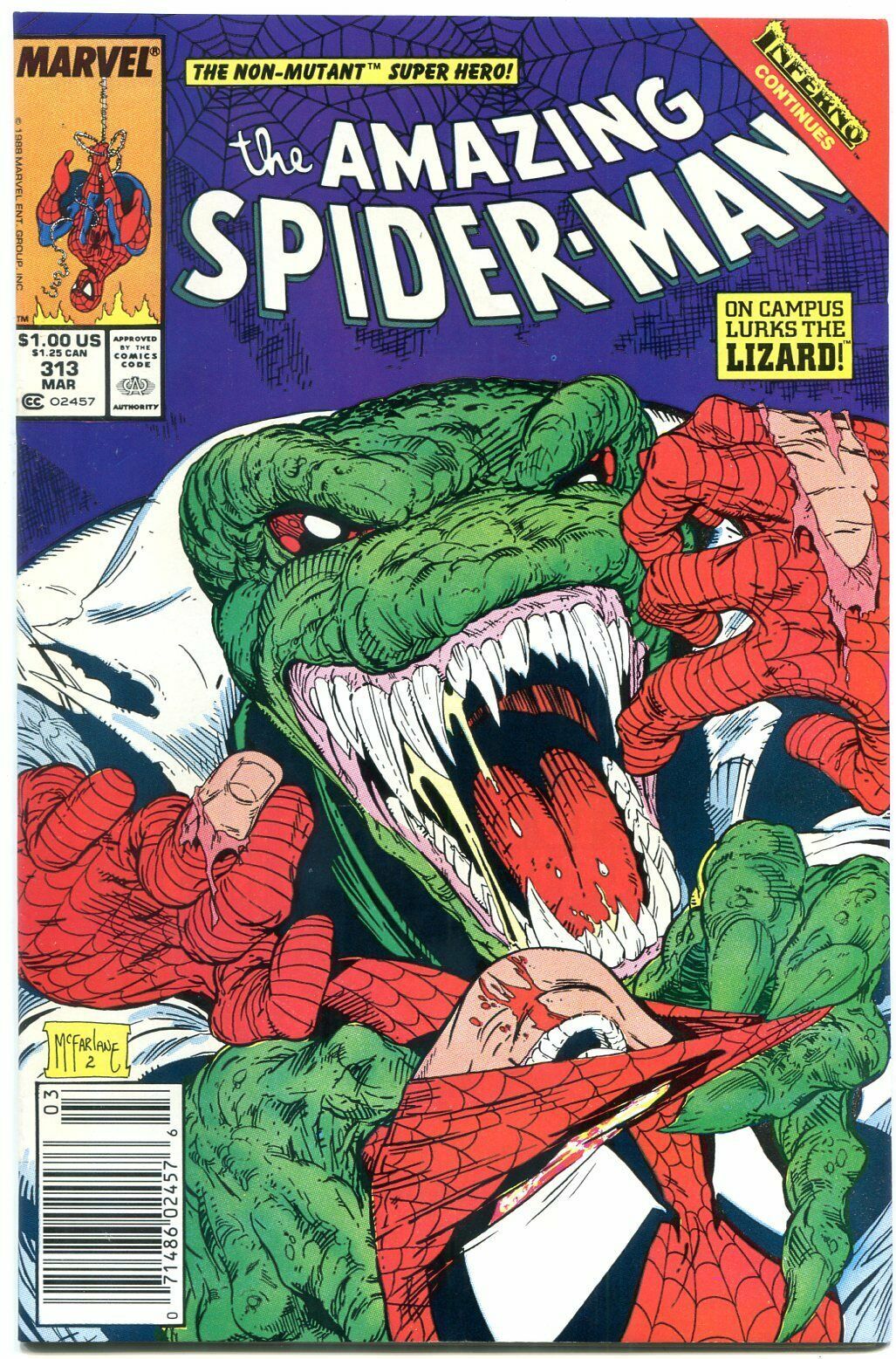 Amazing Spider-Man #313 1989-Marvel Comics-Mcfarlane VF | Comic Books ...