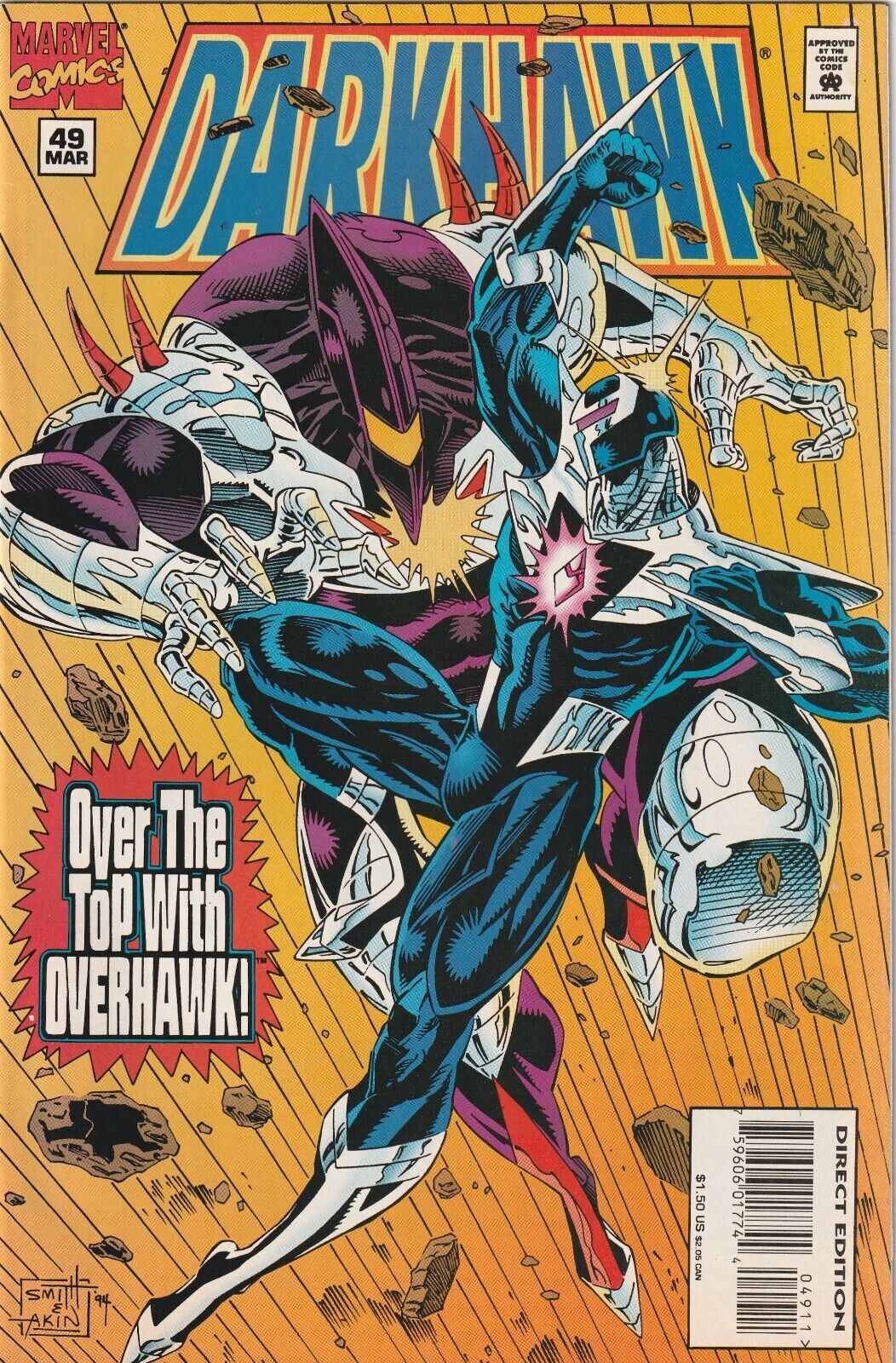 Darkhawk # 49 Cover A NM Marvel 1995 1st Appearance Of Overhawk [M7 ...
