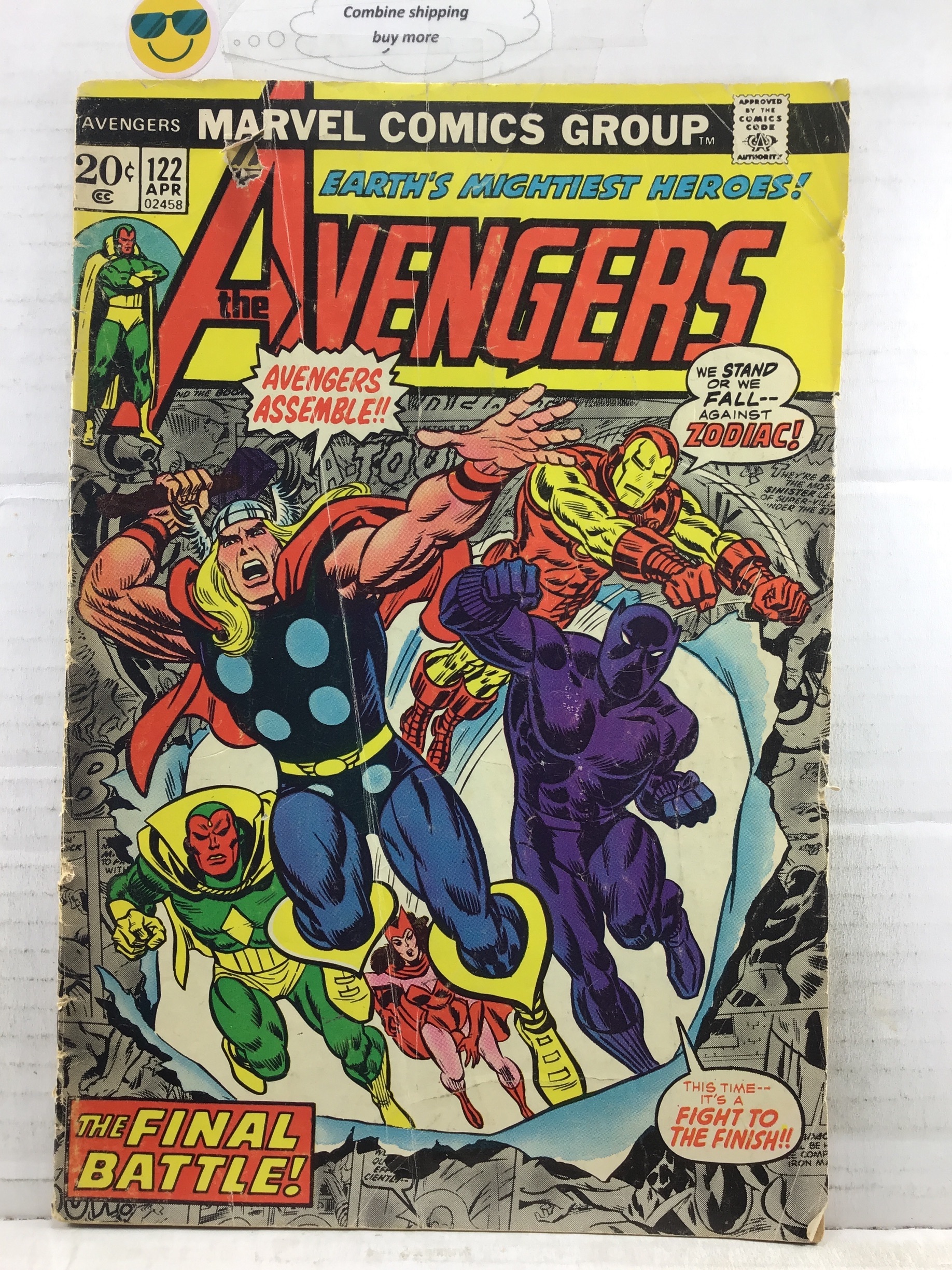 The Avengers #122 (1974) Final zodiac battle Mantis daughter Libra ...