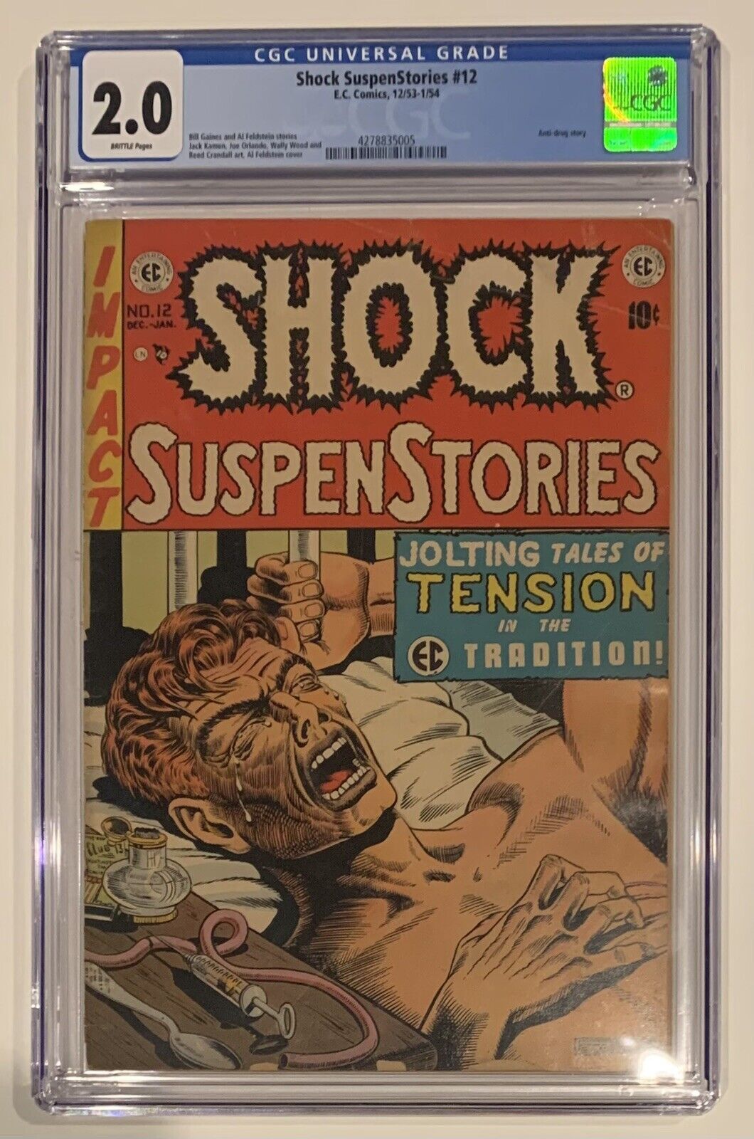 (1953) SHOCK SUSPENSTORIES #12 CGC 2.0! Classic Golden Age Pre Code ...