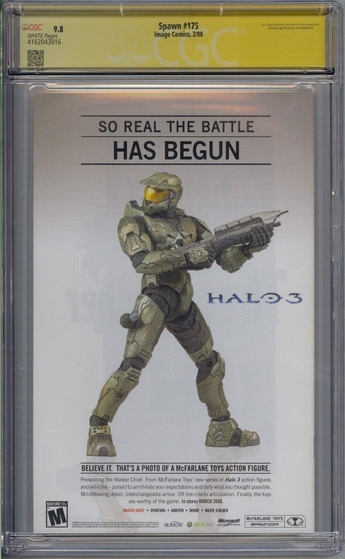 Spawn #175 CGC 9.8 SS Signed Full Todd Mcfarlane Gunslinger Spawn ...