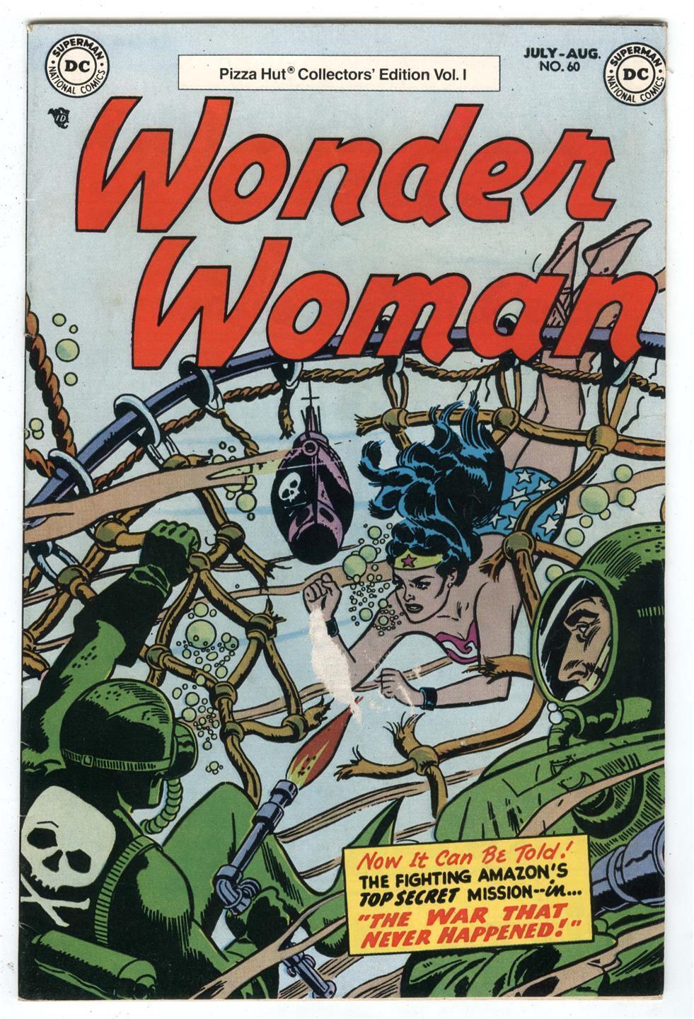 WONDER WOMAN #60 1977 PIZZA HUT Giveaway Reprint of WW #60 1953 Scuba ...