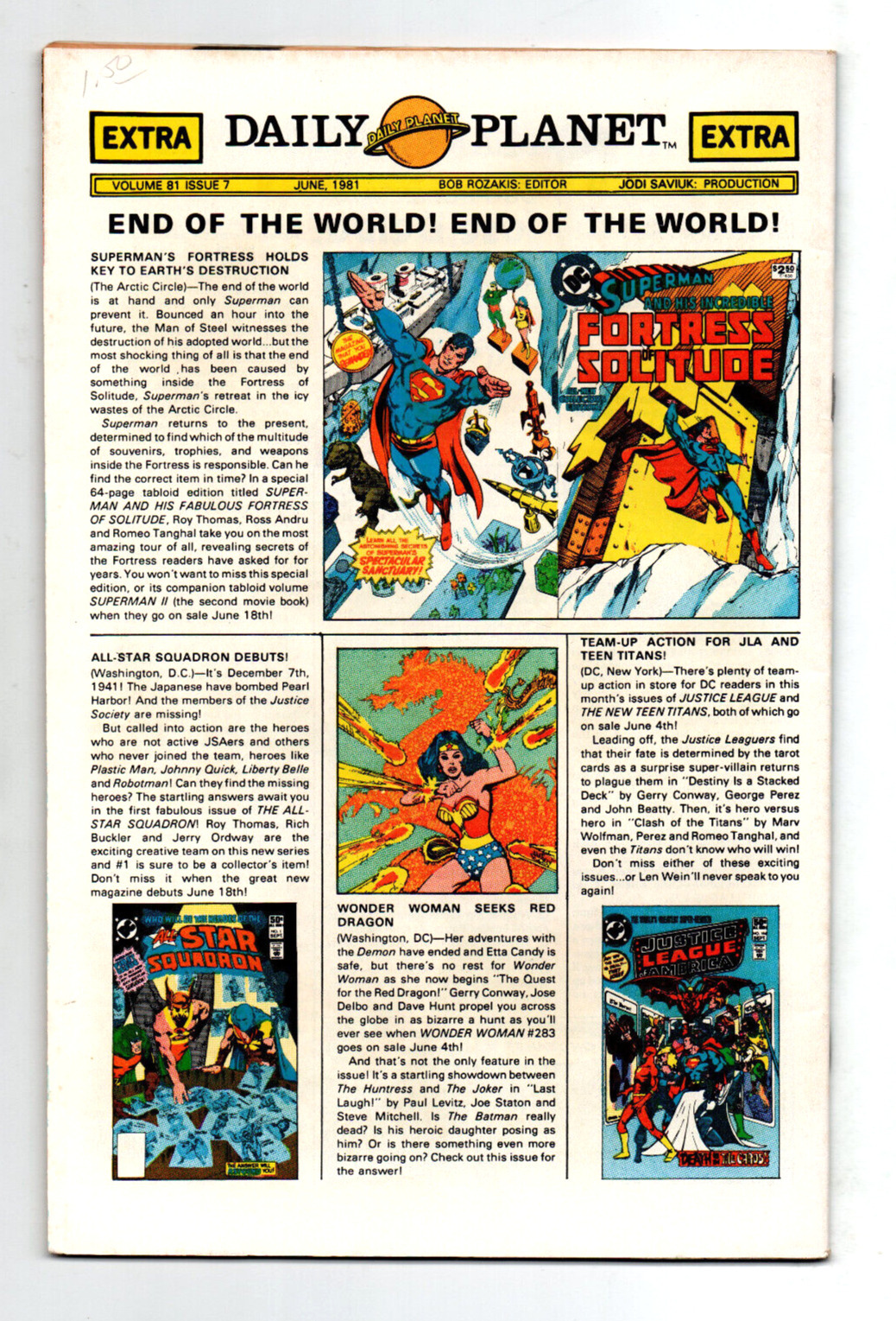World's Finest #271 - Superman - Batman - Robin - 1981 - VF | Comic ...
