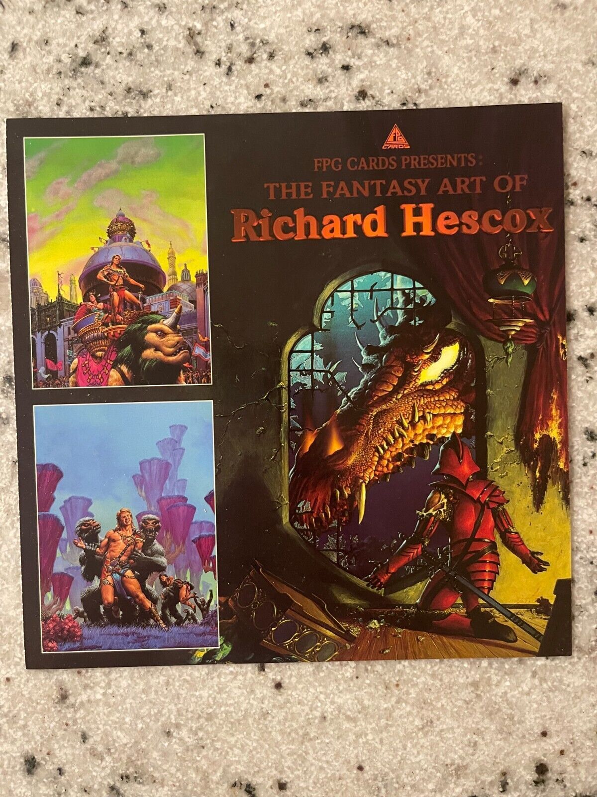 3 Comic Book Art / Card Prints Richard Hescox Vortex Dark Horse Valiant ...