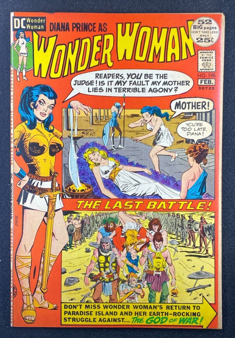 Wonder Woman (1942) #198 FN- (5.5) Dick Giordano Cover Diana Prince | Comic Books - Modern Age ...