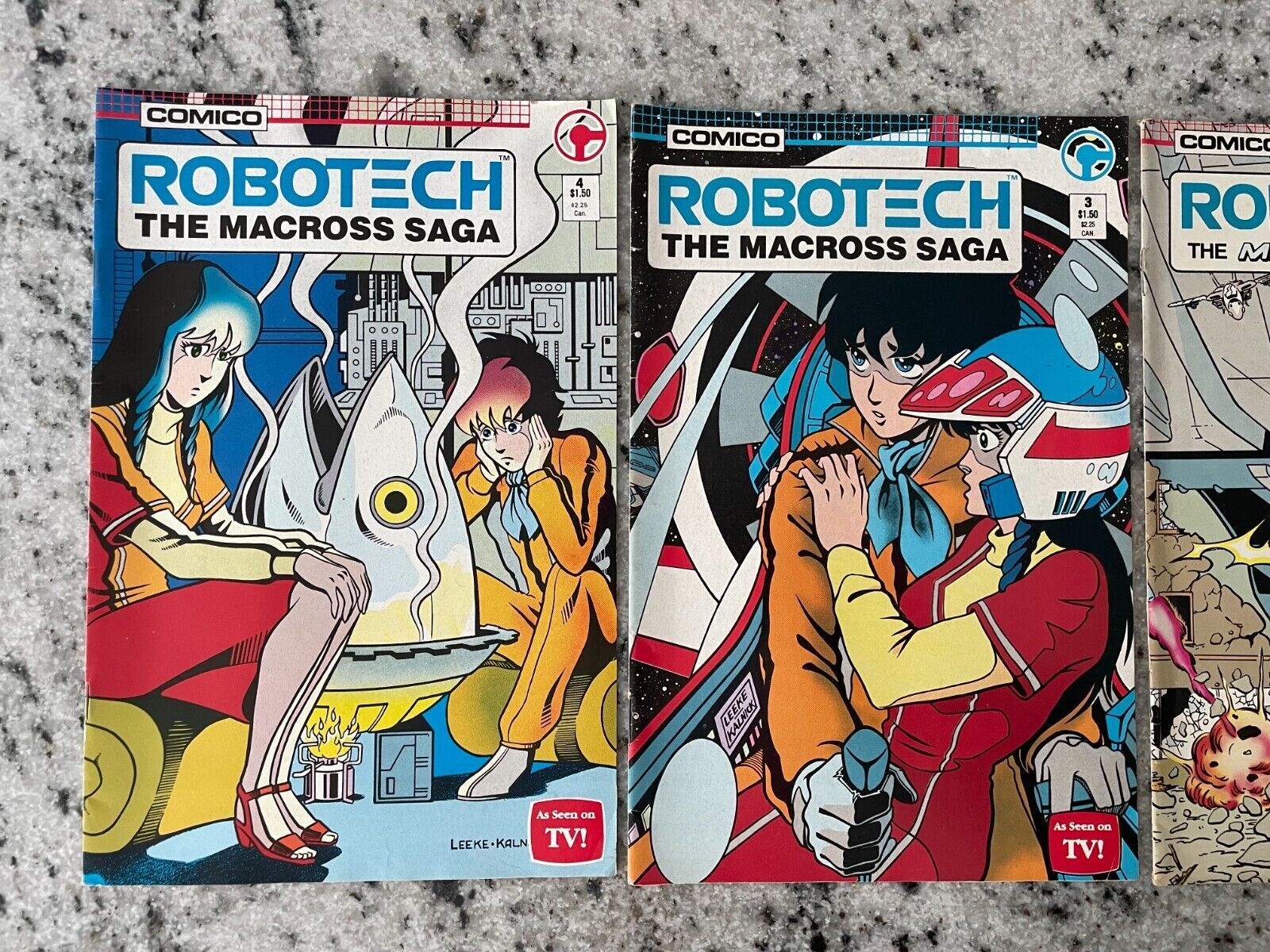 3 Robotech The Macross Saga Comico Comic Books # 2 3 4 Cartoon Series 1 ...
