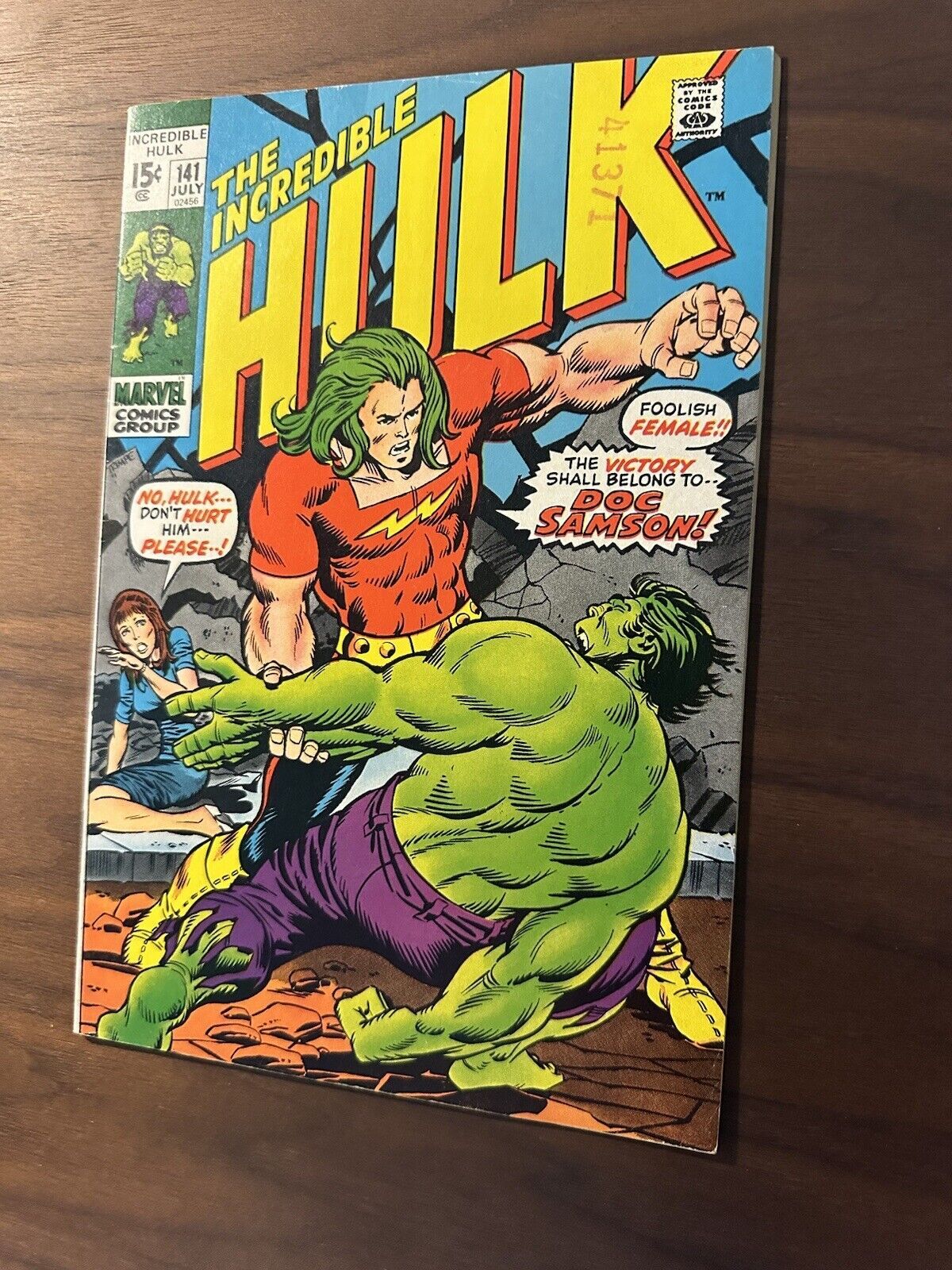 The Incredible Hulk #141 FN/VF 1971 First DOC Samson (Marvel Comics ...
