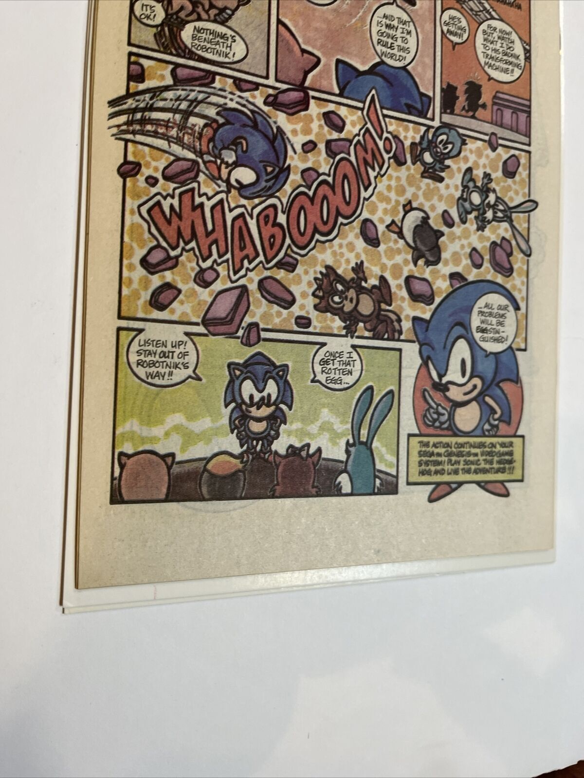Sonic The Hedgehog (1991)(NM) Promotional 16 PG Sega Genesis ...