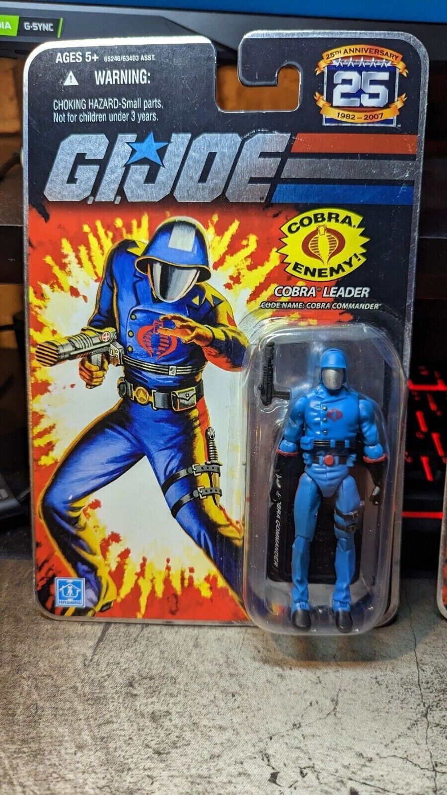 GI Joe 25th Anniversary Cobra Leader Cobra Commander MOC Foil Card ...