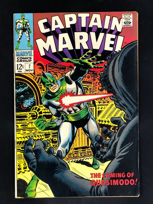 Captain Marvel #7 (1968) The Coming of Quasimodo! | Comic Books ...