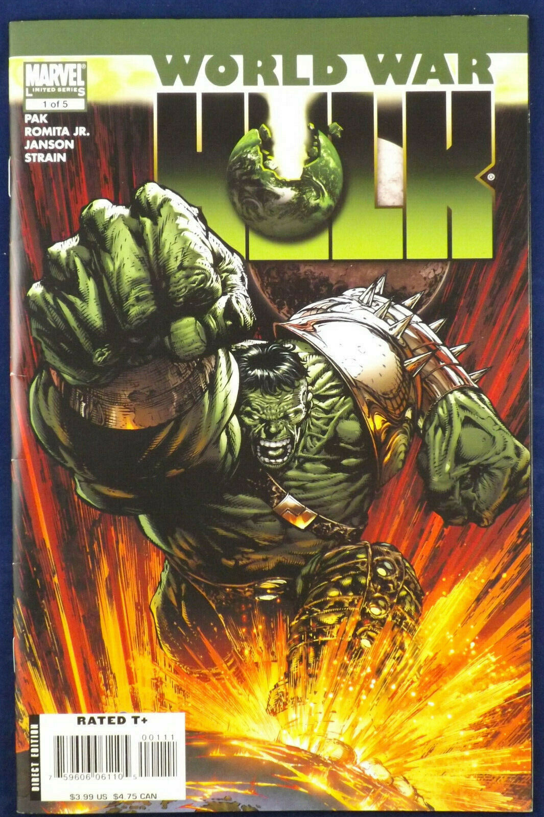 WORLD WAR HULK #1 VF 2007 Spider-Man She-Hulk David Finch Cover Marvel ...
