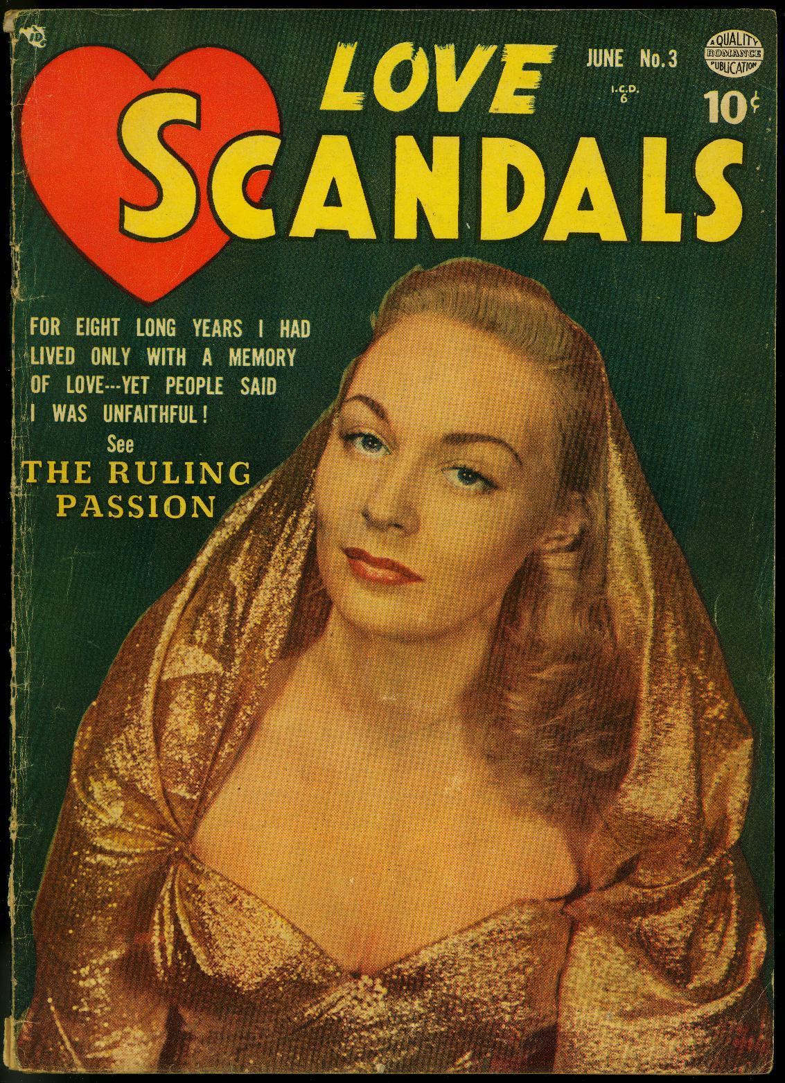 Love Scandals #3 1950 Quality Romance Comic- Golden Age photo cover VG ...