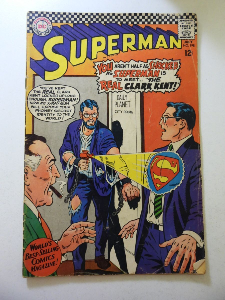 Superman #198 (1967) GD/VG Condition | Comic Books - Silver Age, DC Comics, Superman, Superhero ...