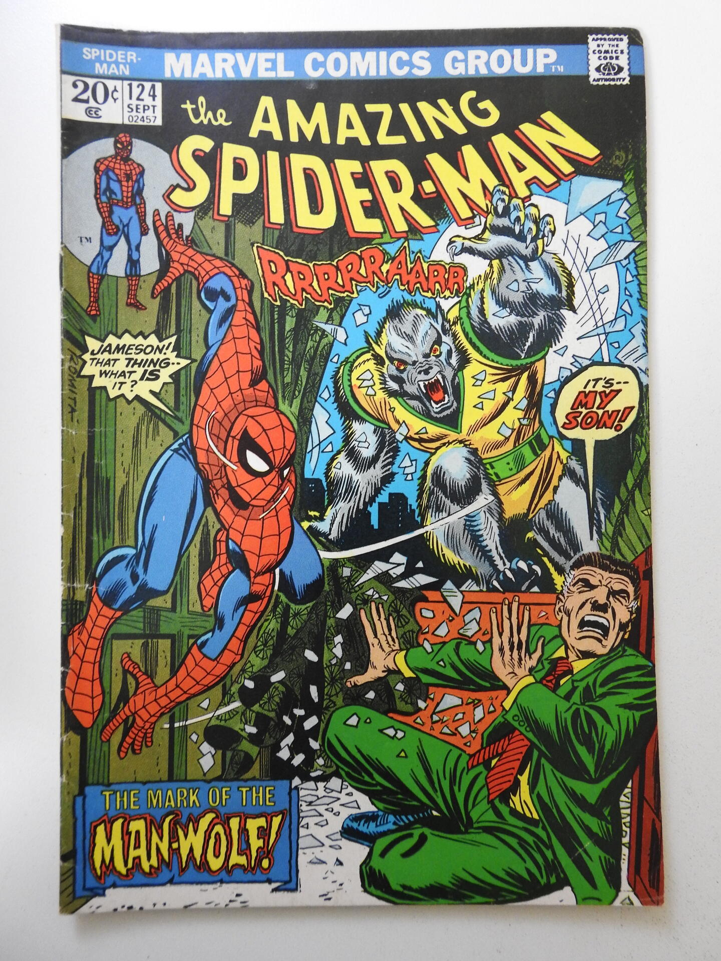 The Amazing Spider-Man #124 (1973) VG+ Condition! First app of the Man ...