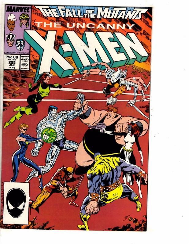 Lot Of 7 Uncanny X-Men Marvel Comic Books # 205 206 208 209 225 226 238 ...