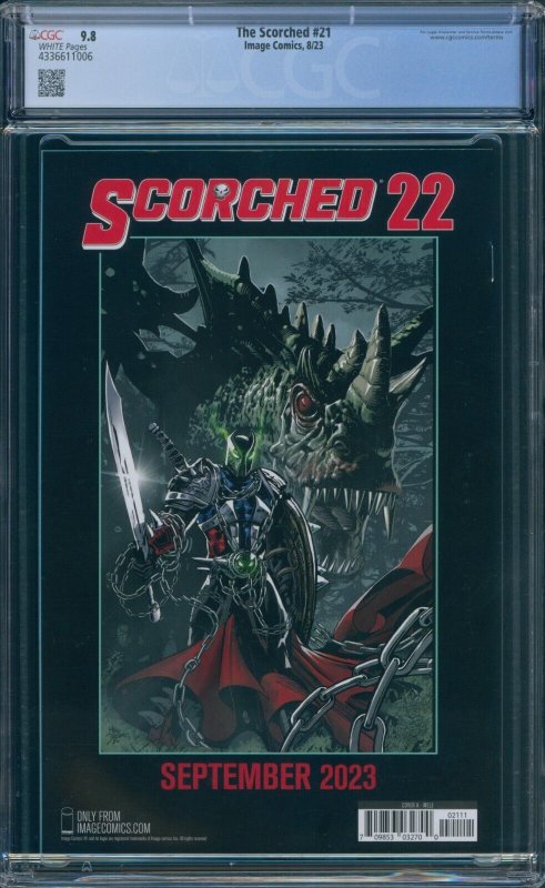 Spawn: The Scorched #21 CGC 9.8 Mele Cover A Image 2023 Todd McFarlane ...