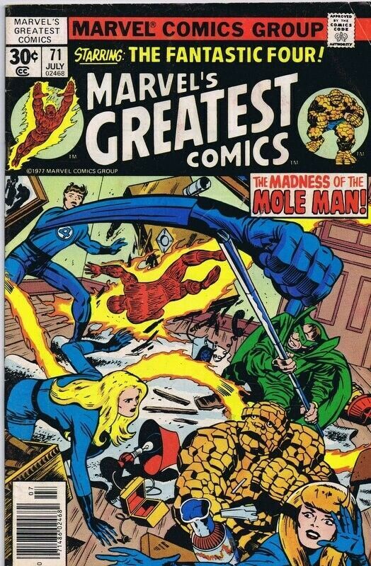 Marvel's Greatest Comics #71 VINTAGE 1977 Marvel Fantastic Four Mole ...