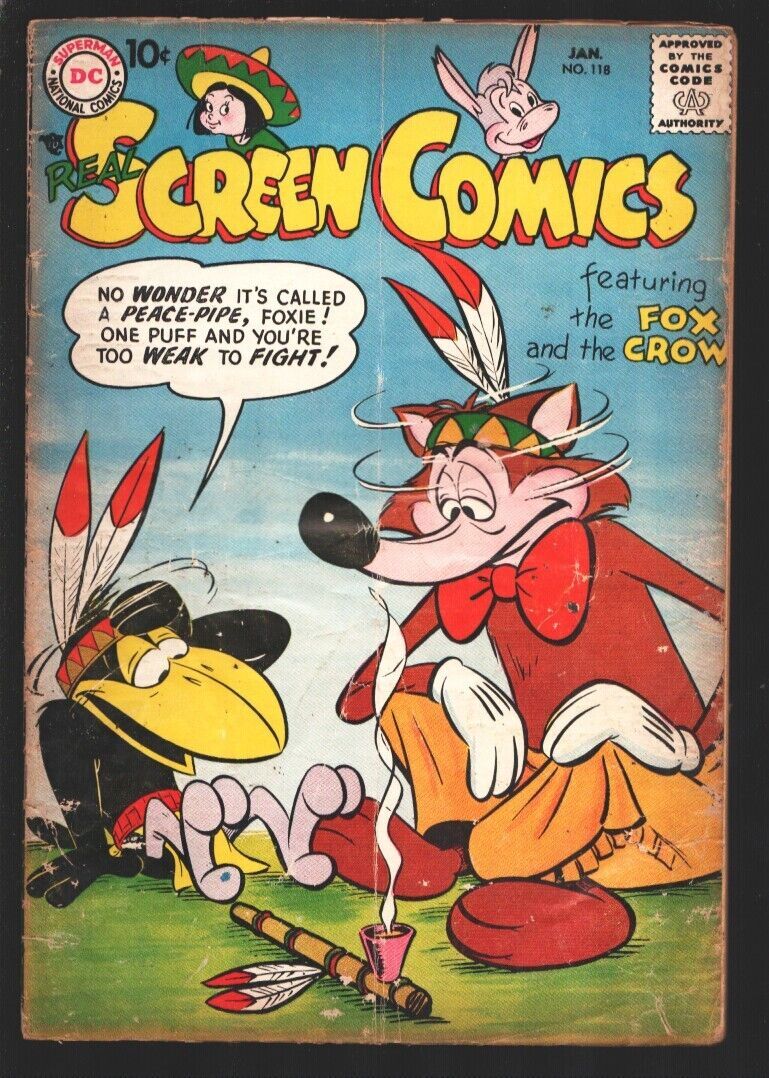 Real Screen Comics #118 1958-DC-Fox & Crow-Violent & wacky humor-Fox ...