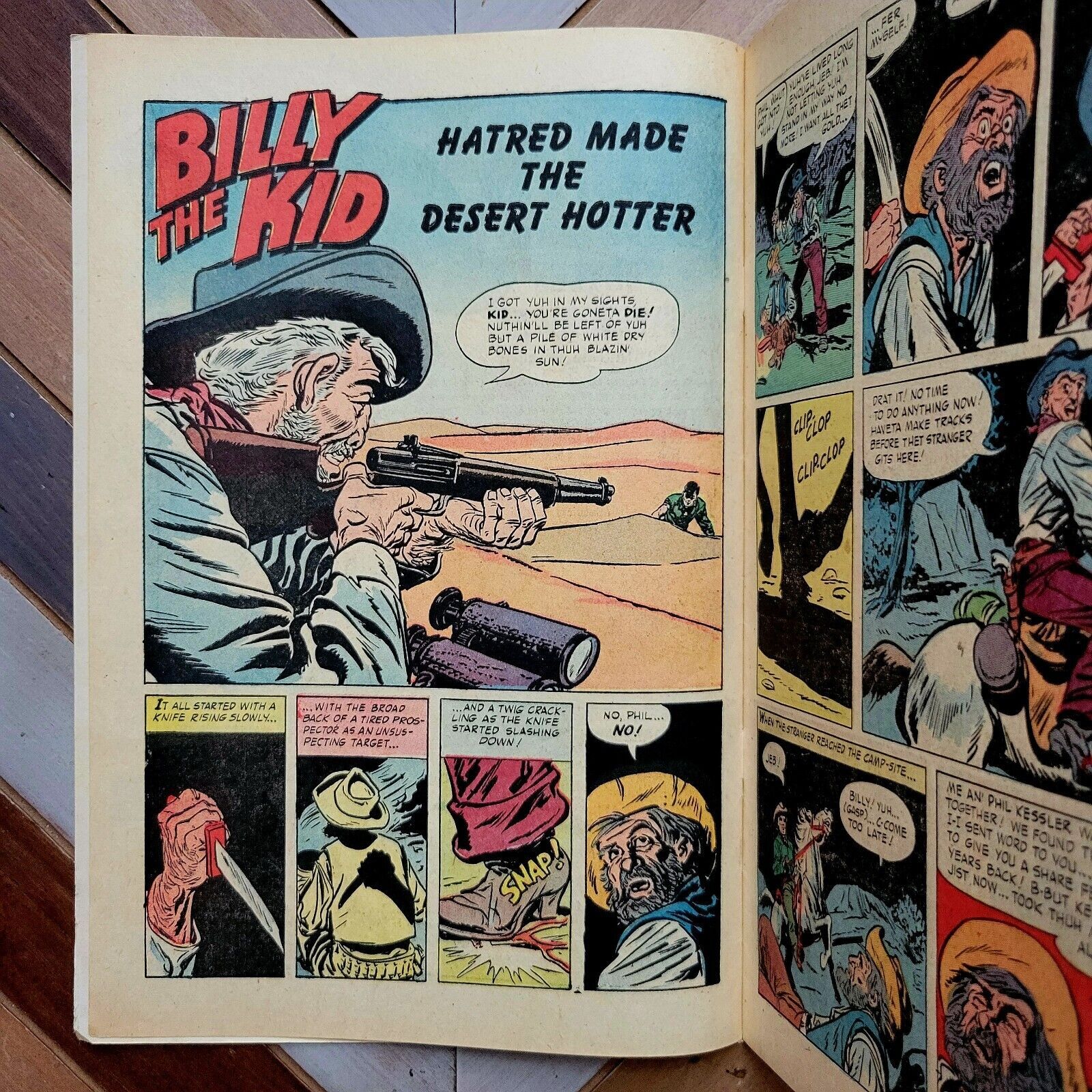 Billy the KID Adventure MAG #23 VG+ 1954 10cent Golden AGE Western Jack ...