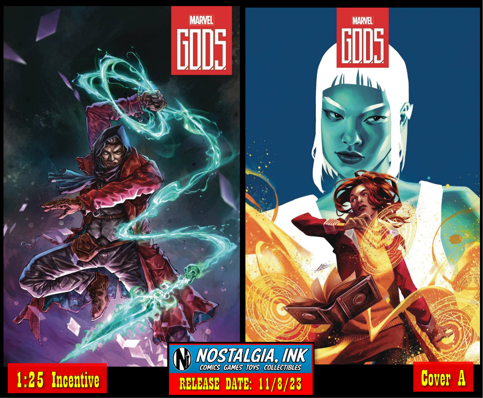 G.O.D.S. #2 CVR a + 1:25 Alan Quah VAR Marvel 2023 NM SET Presale ...