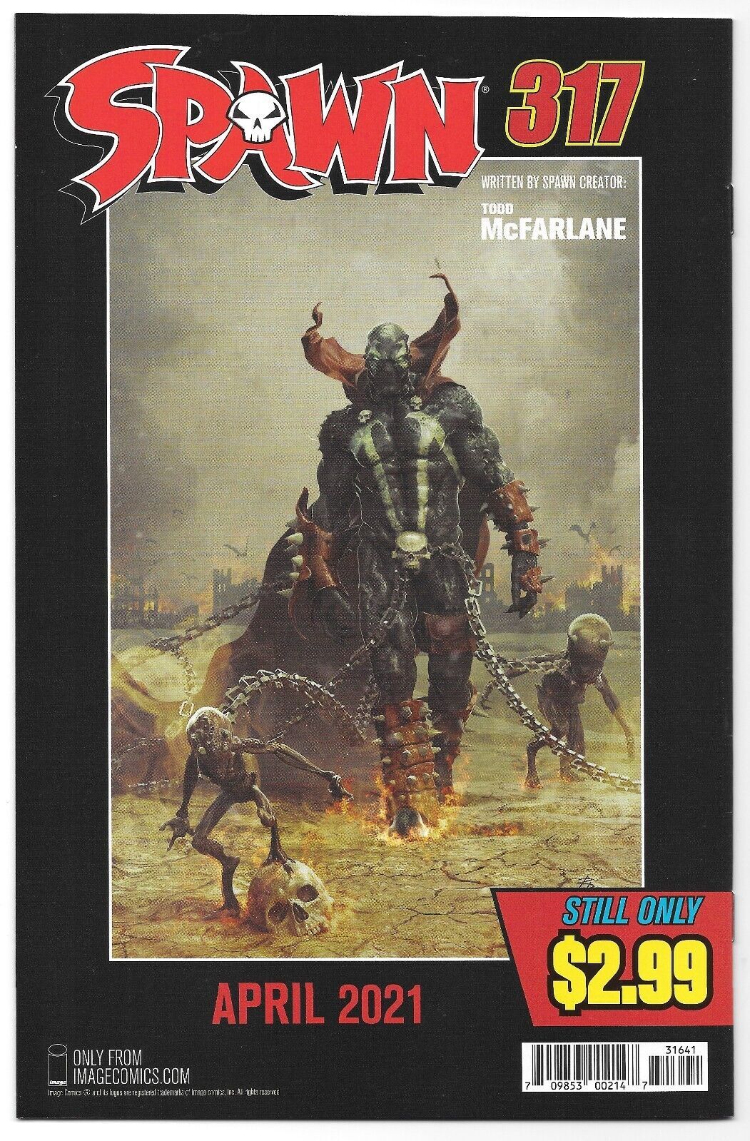 Spawn #316 (03/2021) Image Comics Capullo & McFarlane Black & White Variant Covr | Comic Books ...