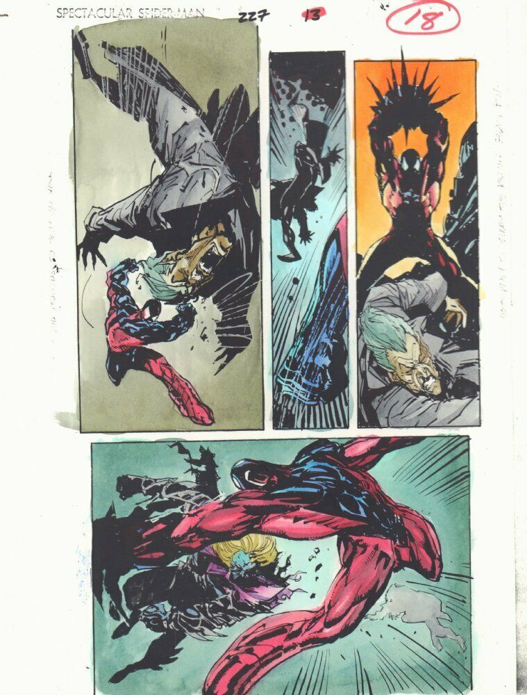 Spectacular Spider-Man #227 p.18 Color Guide Art - Spidercide by John ...