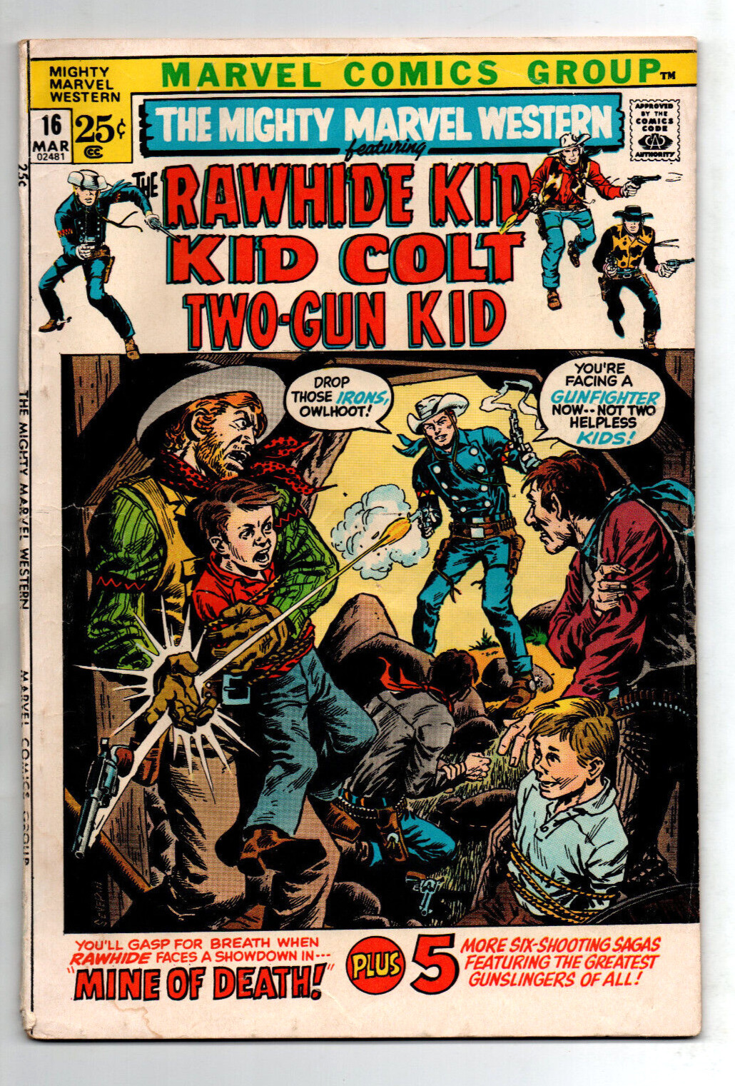 Mighty Marvel Western #16 - Rawhide Kid - Kid Colt - Two-Gun Kid - 1968 ...