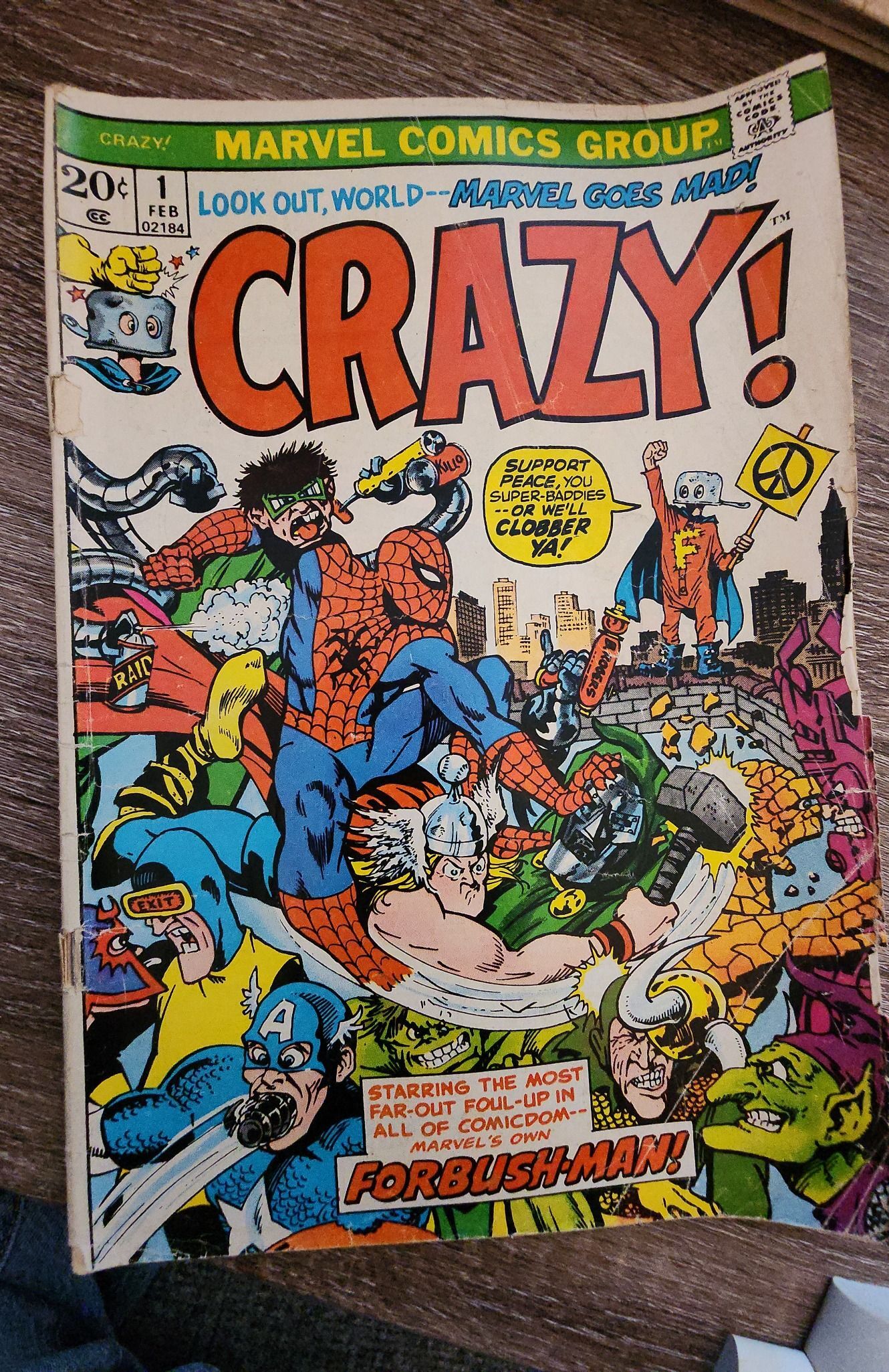 Crazy #1 (1973) Forbush-Man | Comic Books - Bronze Age, Marvel, Humor ...
