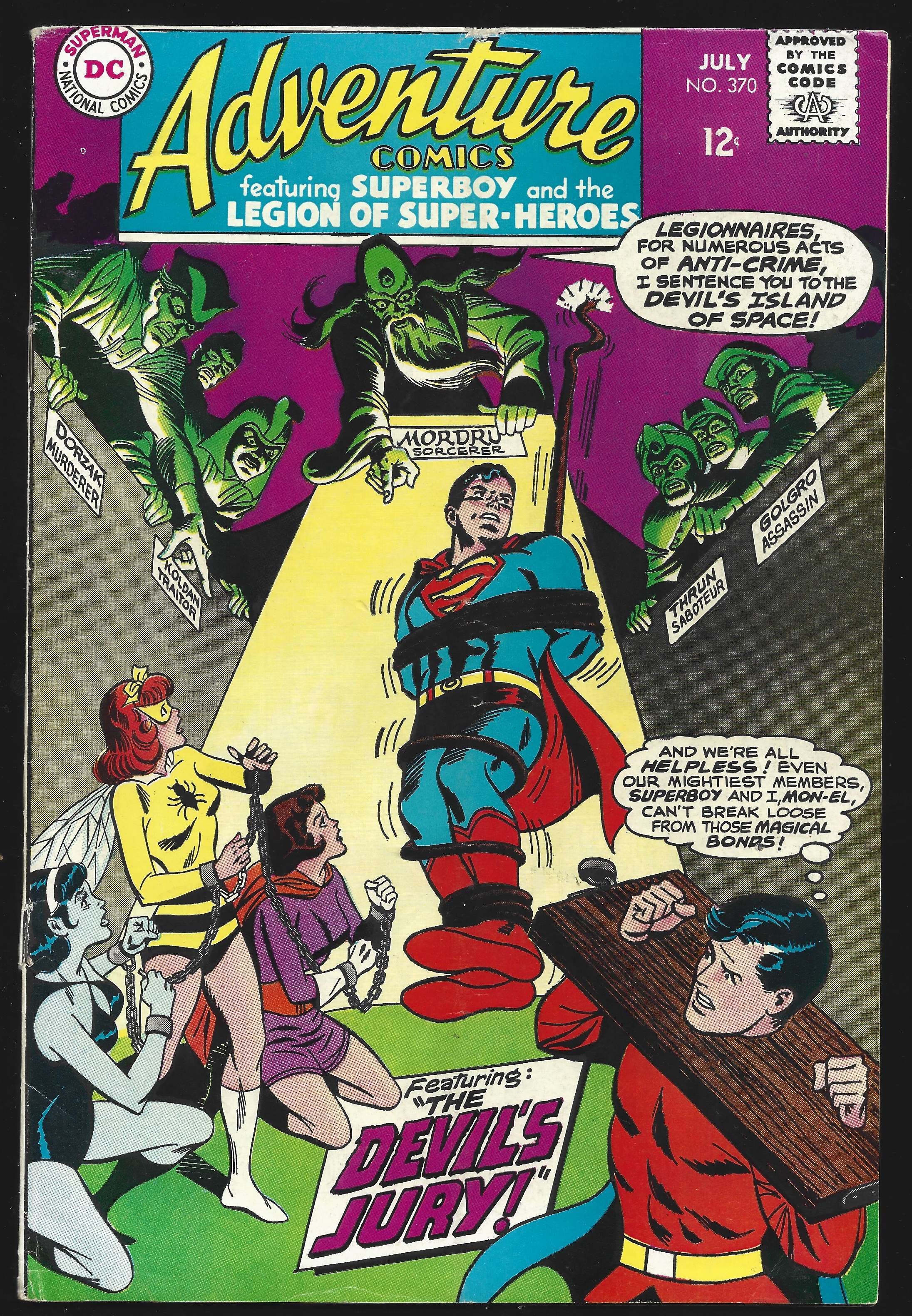 Adventure Comics #370 with LOSH (Jul 1968, DC) 6.5 FN+ | Comic Books ...