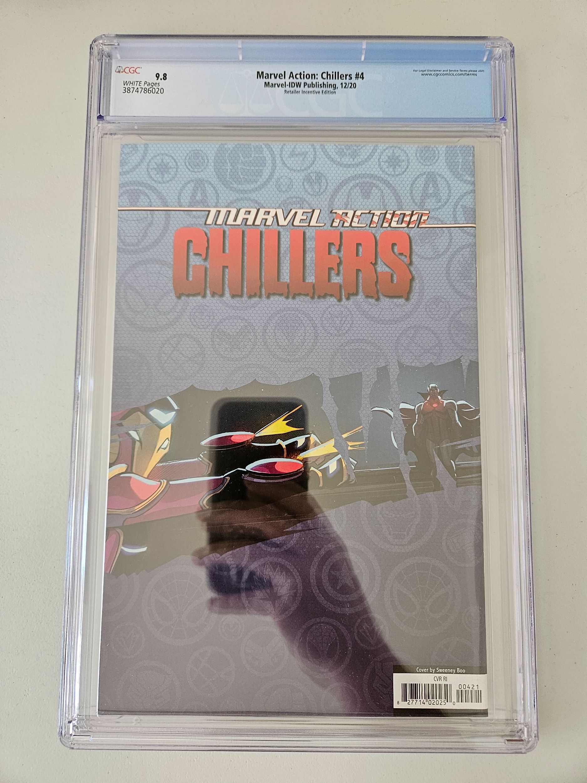 Marvel Action Chillers 3 and 4 both 9.8s 1:10 Sweeny Boo Variant Covers ...