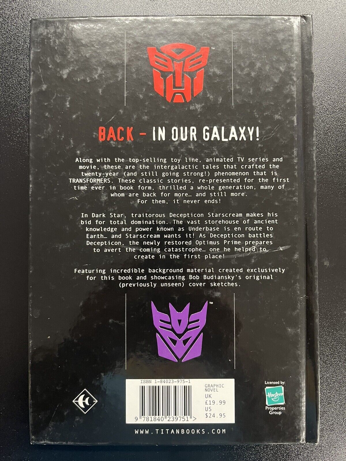 TRANSFORMERS VOL 9 DARK STAR Hardcover Graphic Novel Deluxe Edition ...