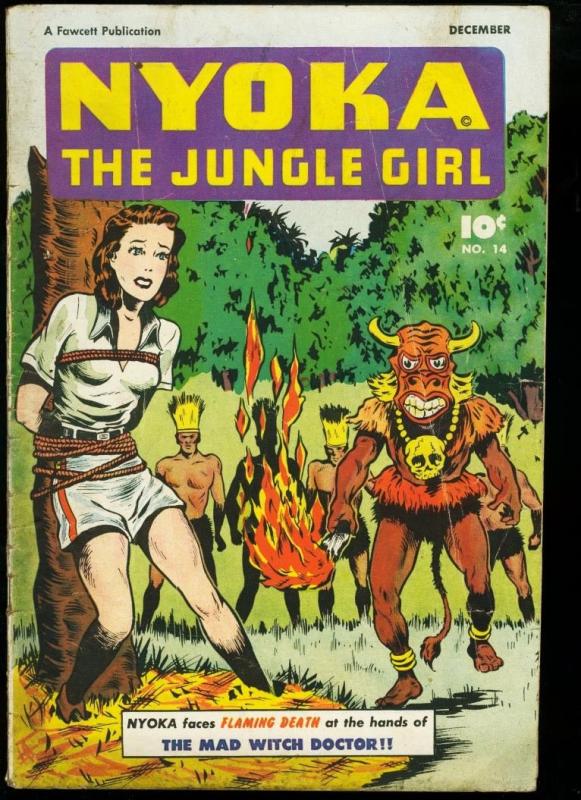Nyoka #14 Flaming Torture Cover Girl Tied to Tree 1947 VG | Comic Books ...