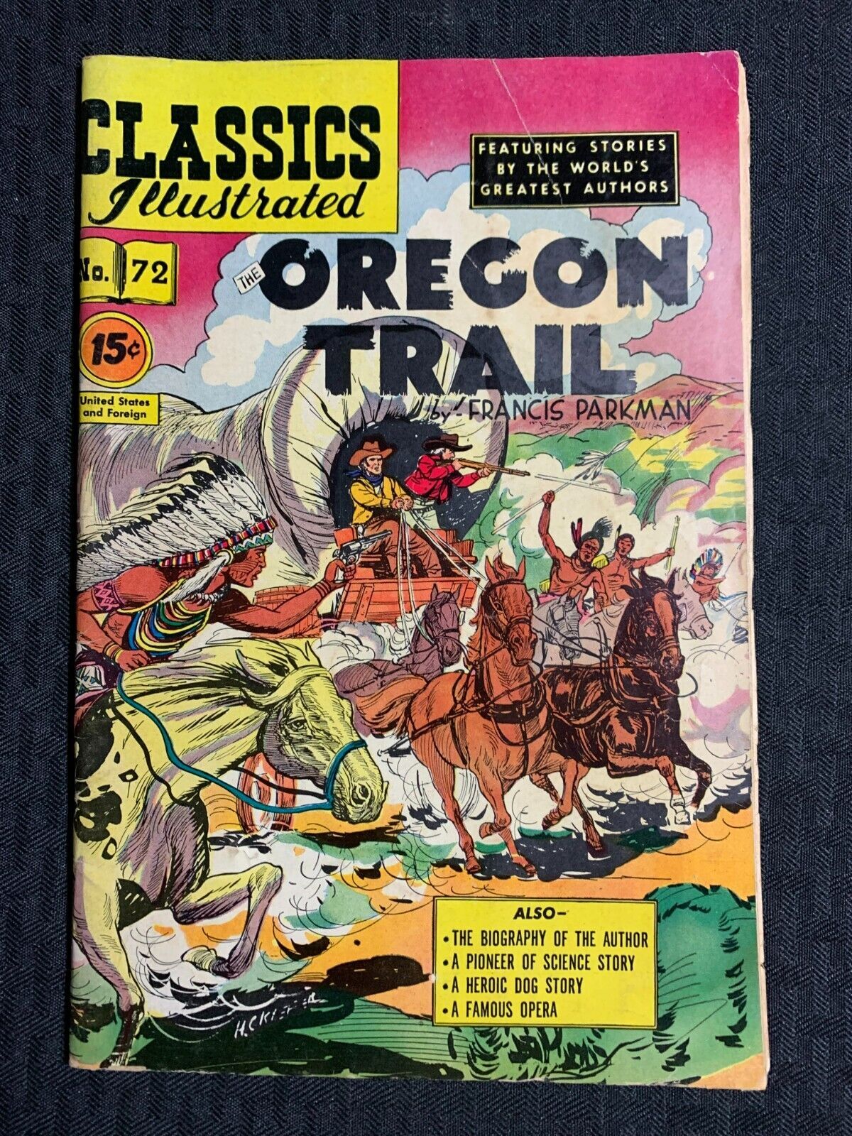 1950 CLASSICS ILLUSTRATED Oregon Trail by Francis Parkman #72 VG 4.0 ...