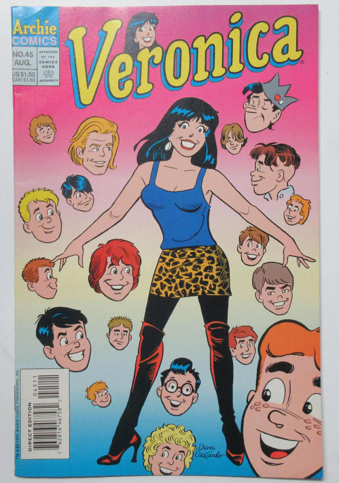 VERONICA #45 VF-NM August 1995 Archie Comic Book De Carlo cover | Comic ...