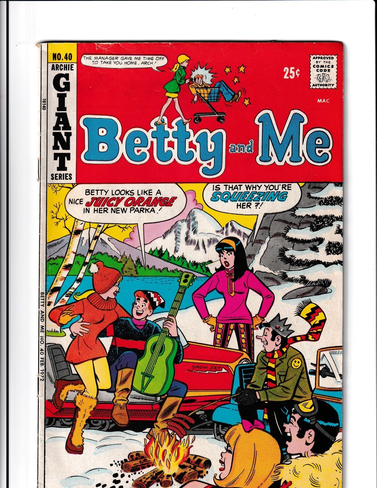Betty and Me #40 (1972) Cabin innuendo issue Archie Comics | Comic ...