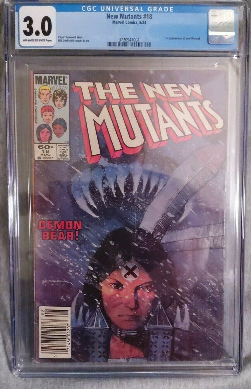 New Mutants 18 CGC 3.0 Bill Sienkiewicz Demon Bear First Warlock ...