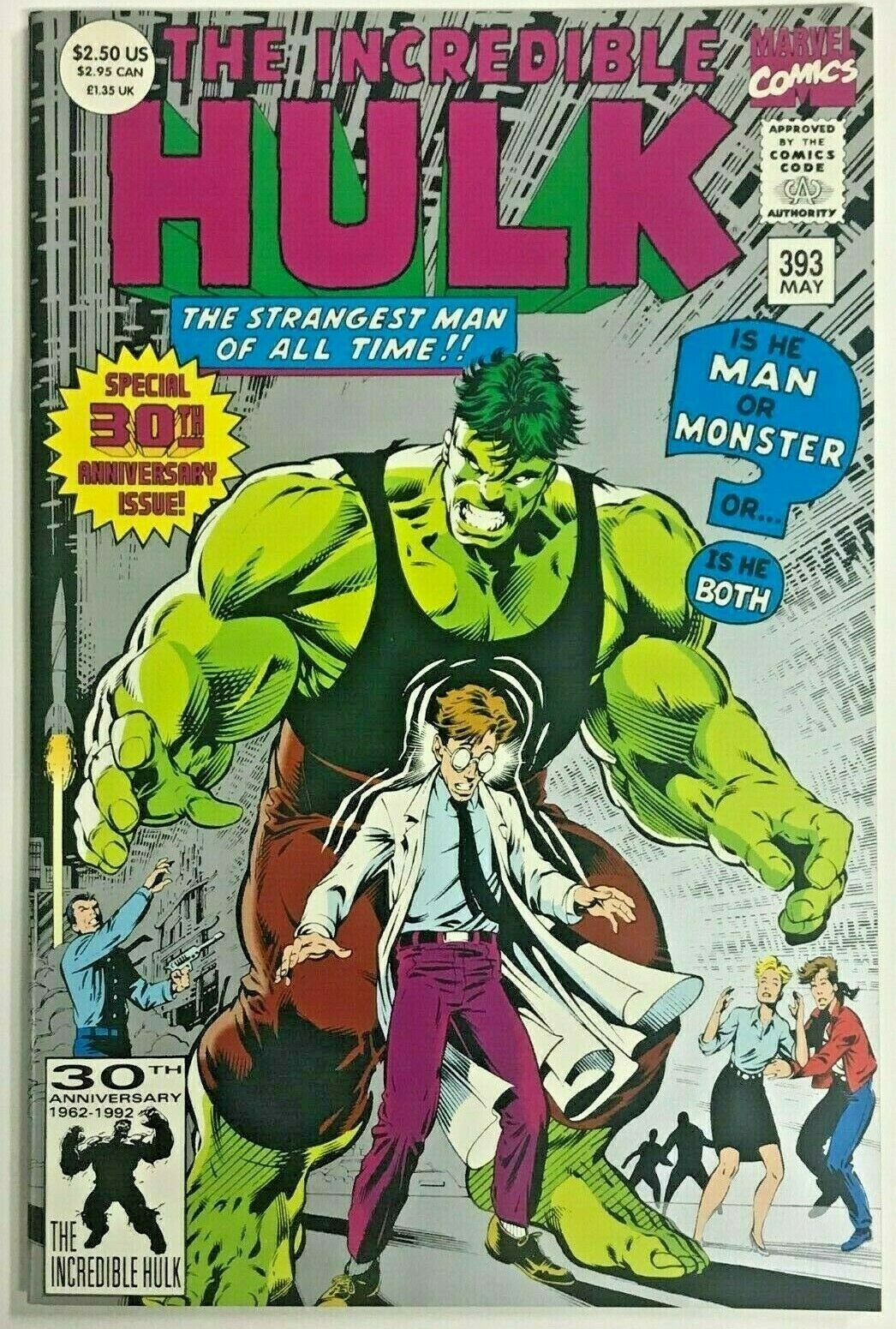 Incredible Hulk#393 VF/NM 1992 Second Print Variant Marvel Comics ...