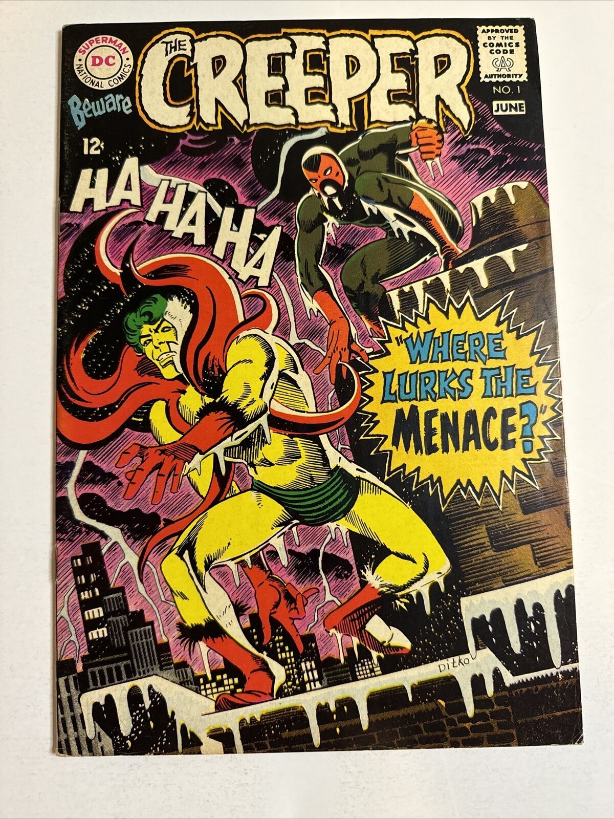 Beware The Creeper #1: “Where Lurks The Menace?” DC Comics 1968 FN+ ...