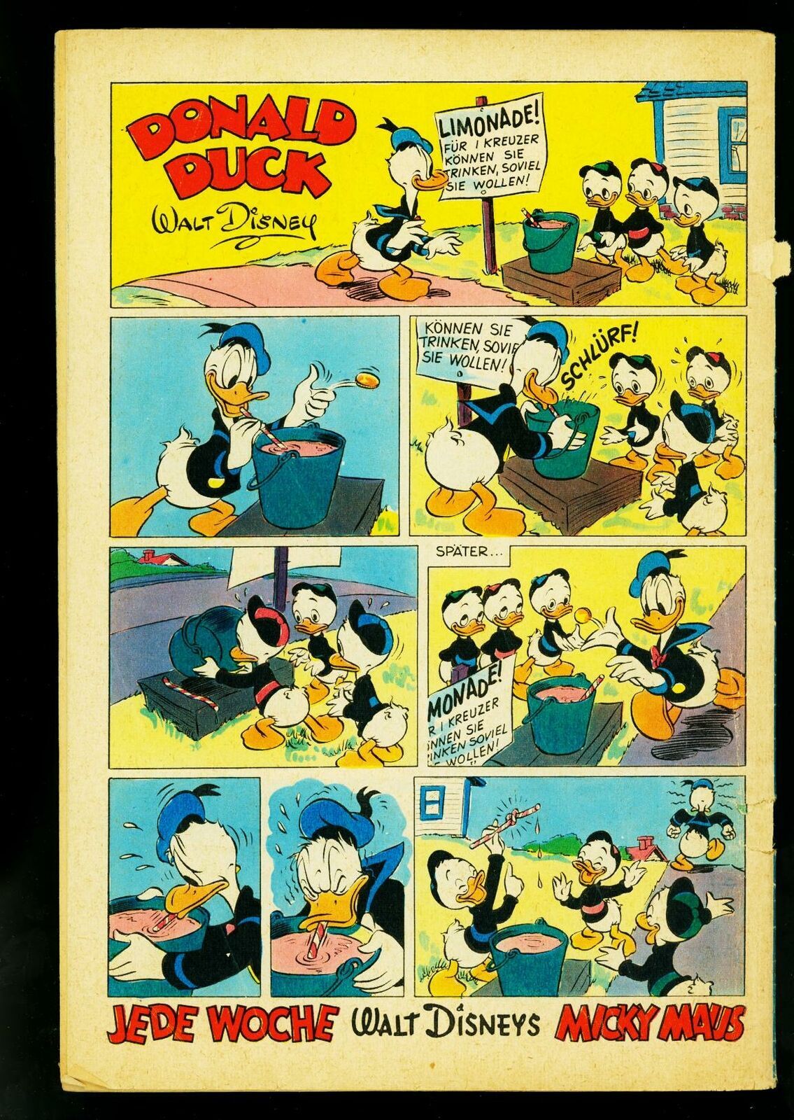 Mickey Maus #27 1962- Mickey Mouse and Donald Duck in GERMAN- G ...