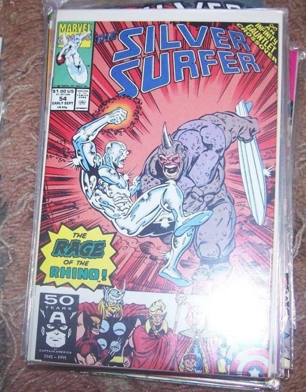 Silver Surfer # 54 1991 Marvel thanos infinity gauntlet warlock soul ...