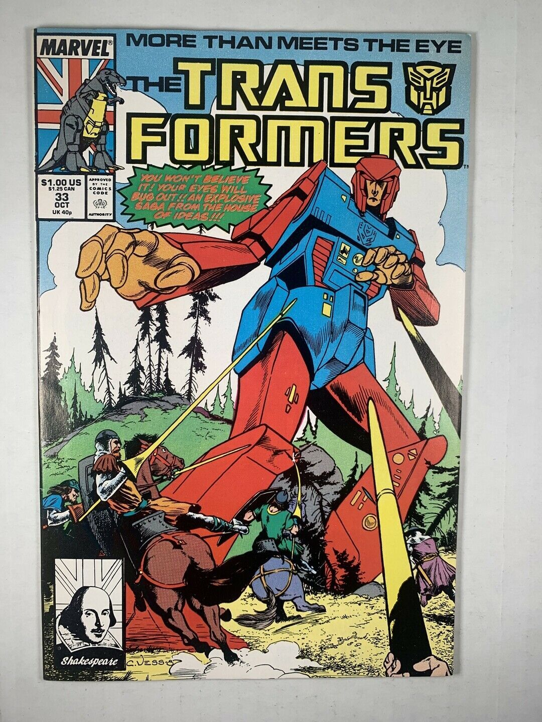 Transformers #33 VF+ Marvel Comics 1988 C16A | Comic Books - Copper Age ...