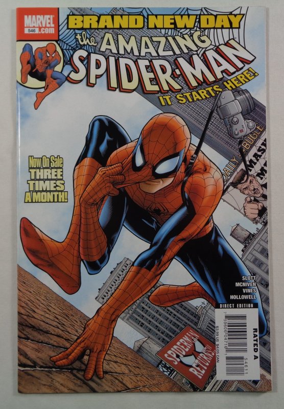 Amazing Spider-Man #546 NM- 1st Appearance Mr Negative Marvel 2008 ...